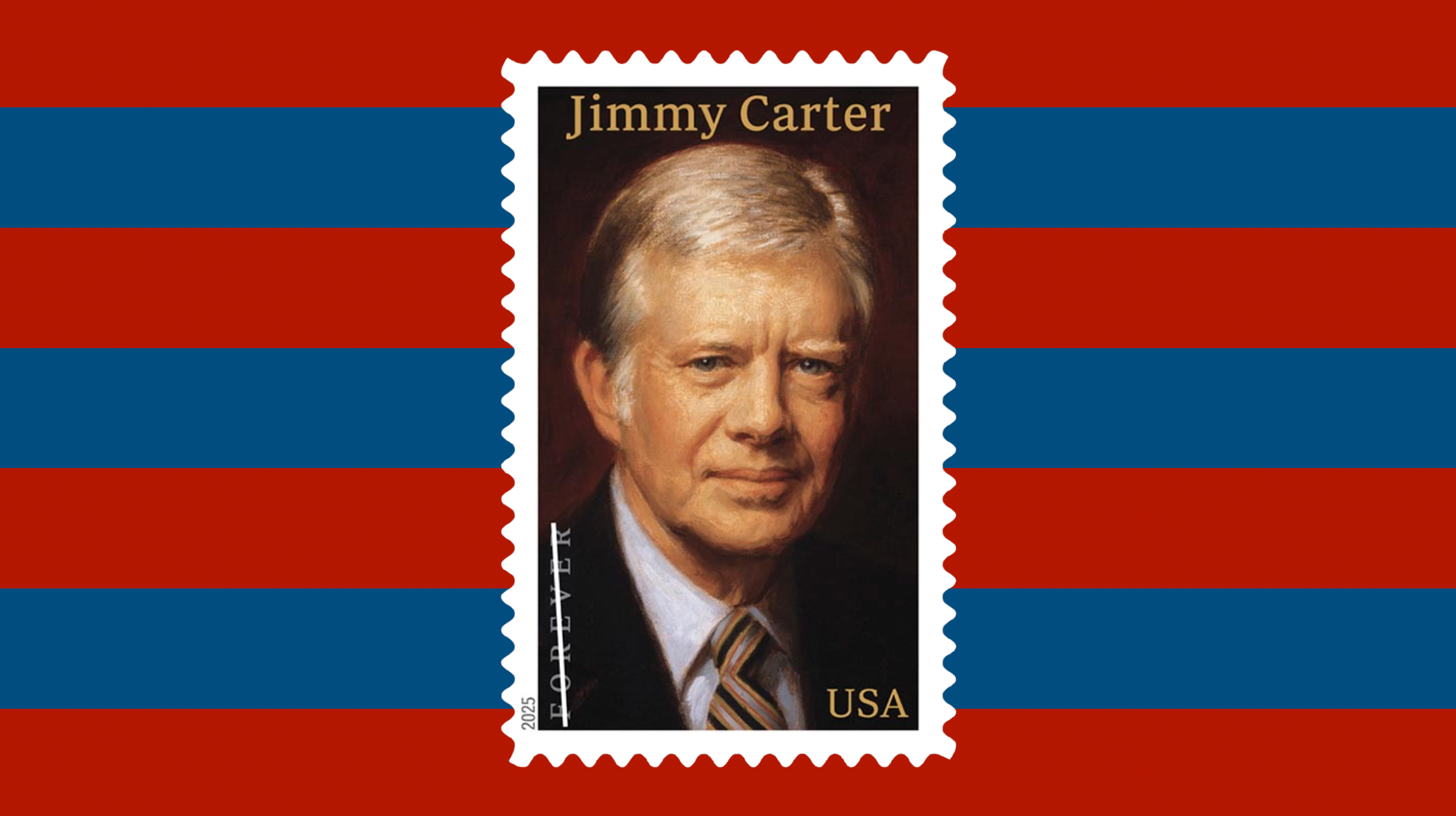 Former President Jimmy Carter of Georgia gets his own memorial stamp ...