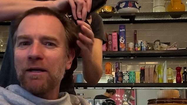 Ewan McGregor shaves head to raise money for cancer charity
