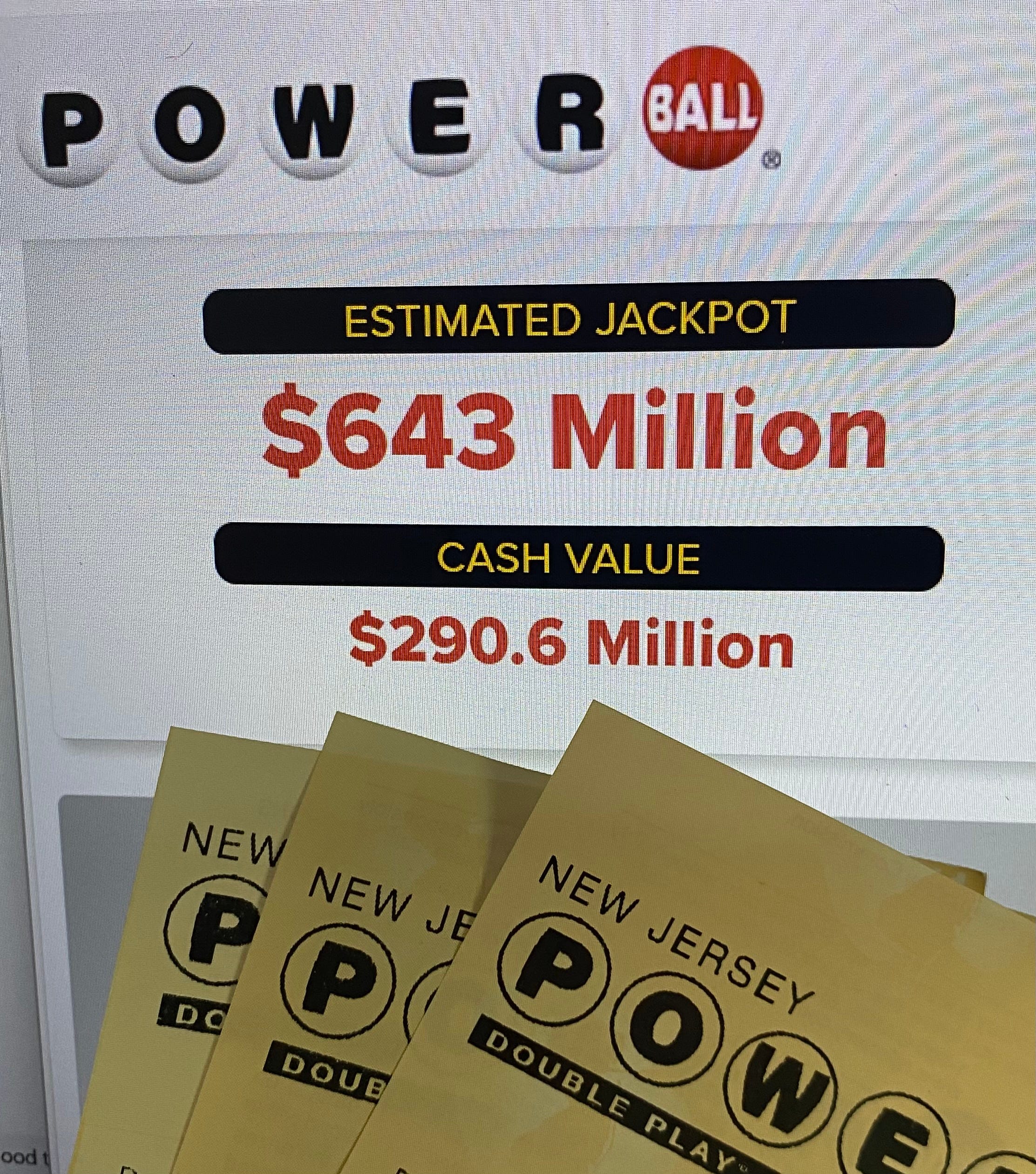Powerball jackpot up to $643 million for Wednesday, Aug. 20 drawing