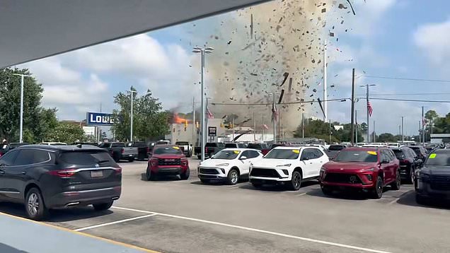 North Carolina building explodes after car crash ruptured gas line