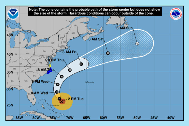 Hurricane Erin tracker: Tropical storm watch issued for N.C. as 'life ...