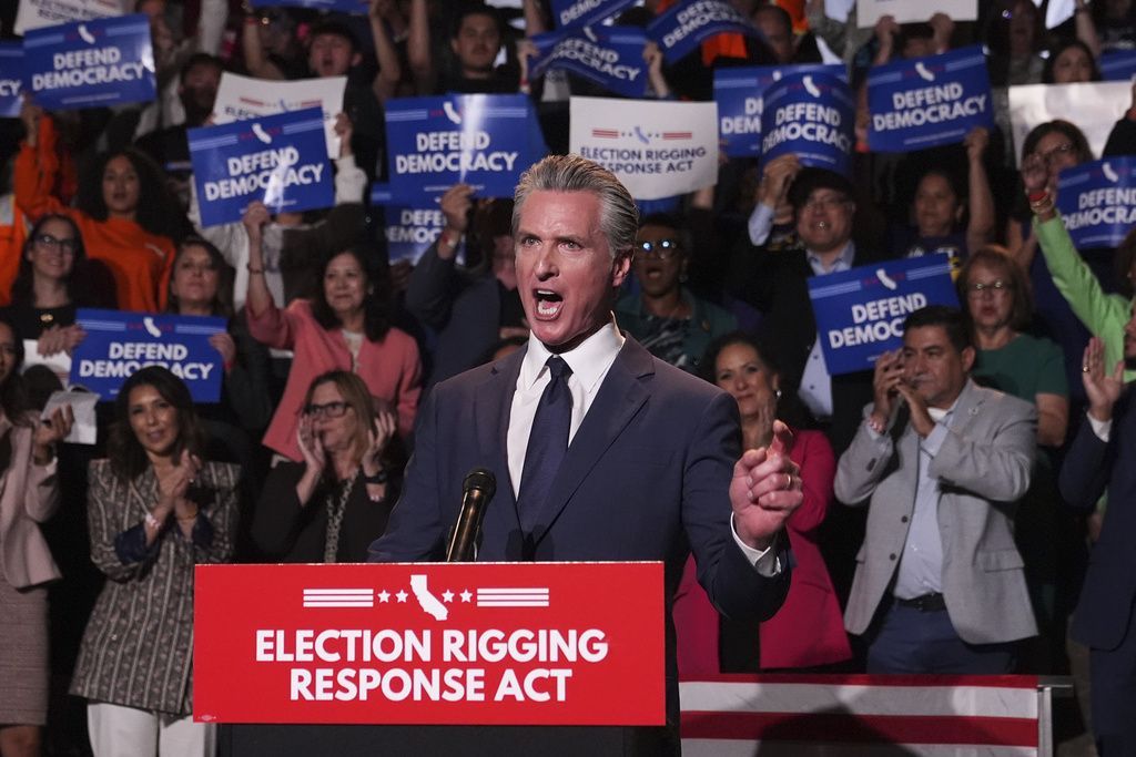 Newsom trolls Trump in all-caps posts, calling him ‘tiny hands’ and ‘low IQ’
