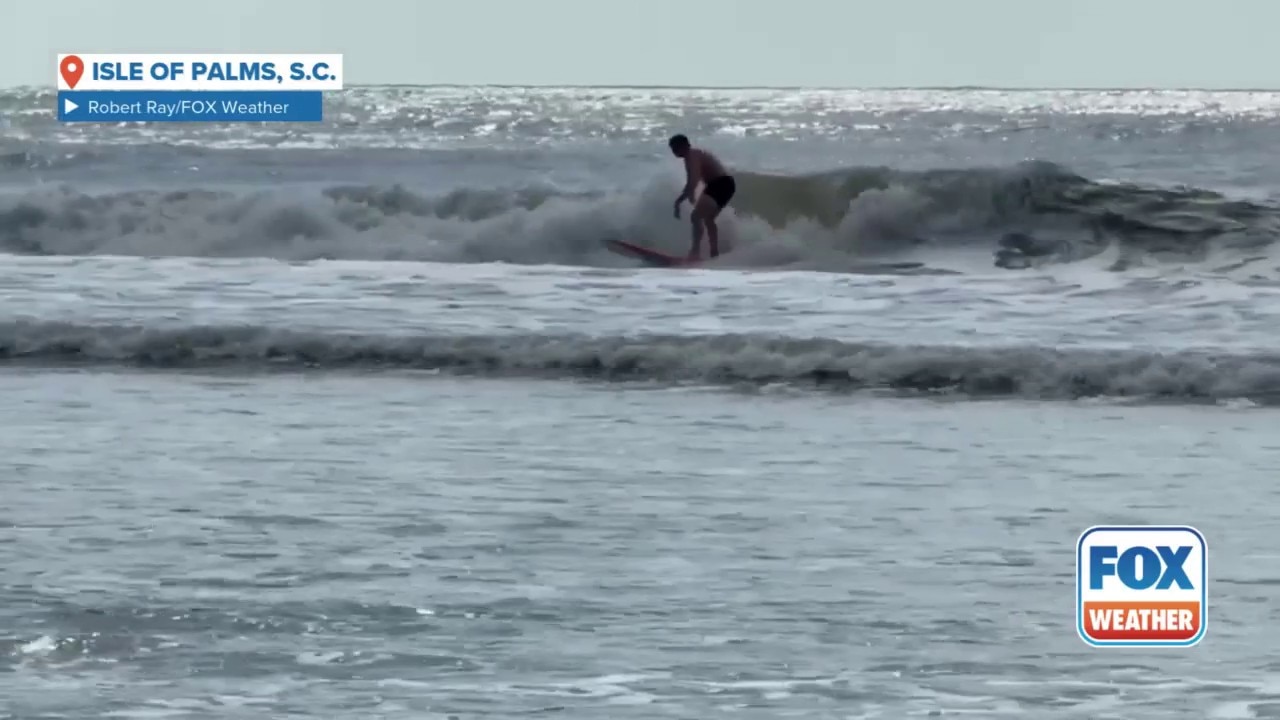 Wave height increasing in South Carolina ahead of Hurricane Erin