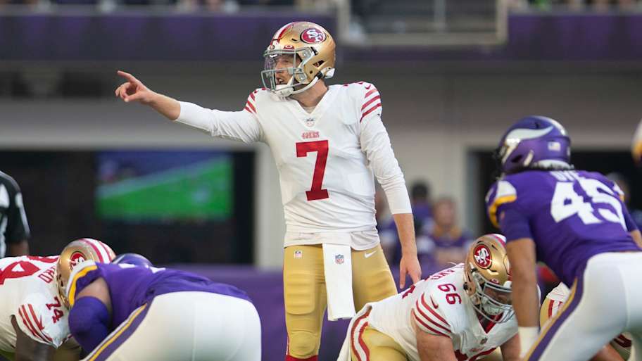 49ers 3rd-string quarterback is sweating after ex-Niner returns to building