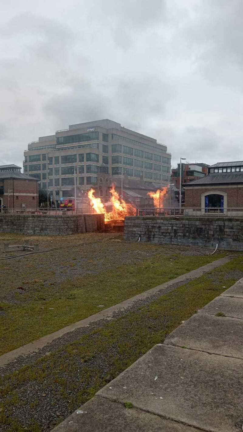 Luas red line suspended from Connolly to the Point after major fire ...