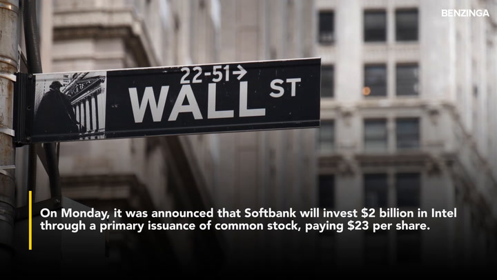 Intel Stock Jumps Over 5% After Hours As SoftBank Buys $2 Billion Stake ...
