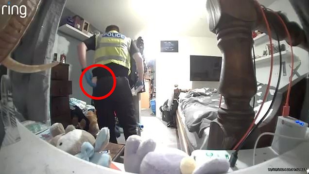Police officer stuffs woman's underwear into back pocket whilst ...