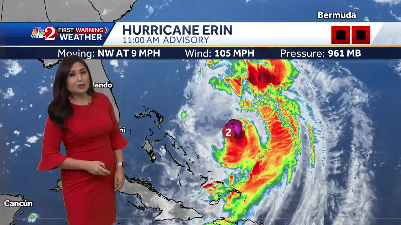 Hurricane Erin to send large swells to Florida, U.S. coast