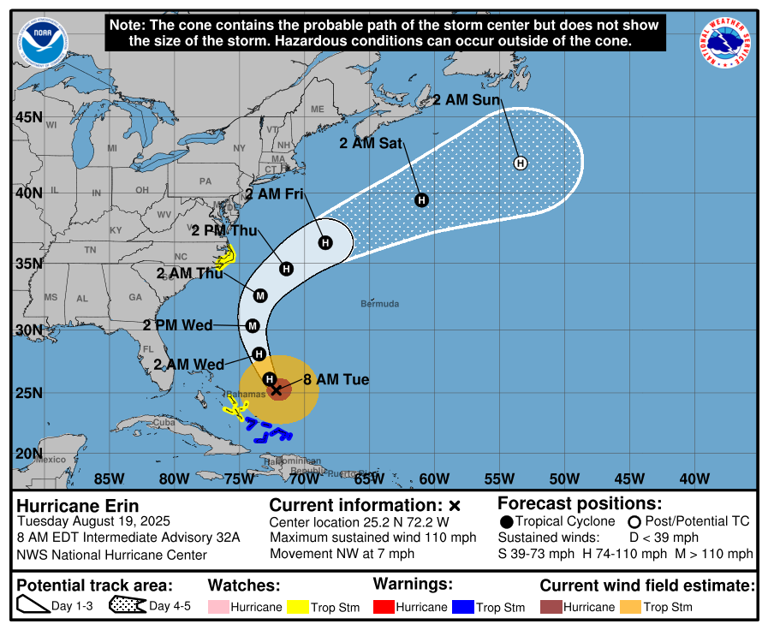 Hurricane Erin Could Bring 12-Foot Waves, Deadly Rip Currents To MD