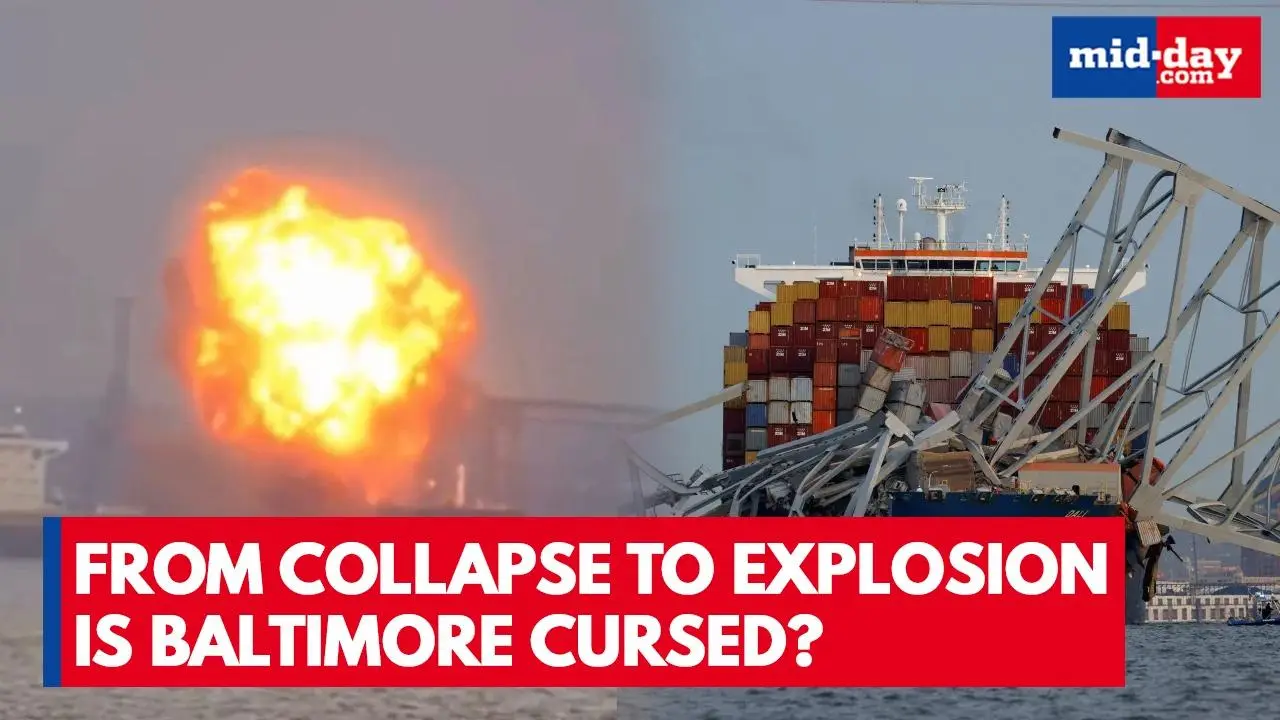 Baltimore Ship EXPLOSION Near Francis Scott Key Bridge Collapse Site ...