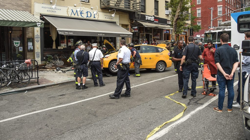 Freak Car Crash Into Restaurant Injures Food Dining Influencers During ...