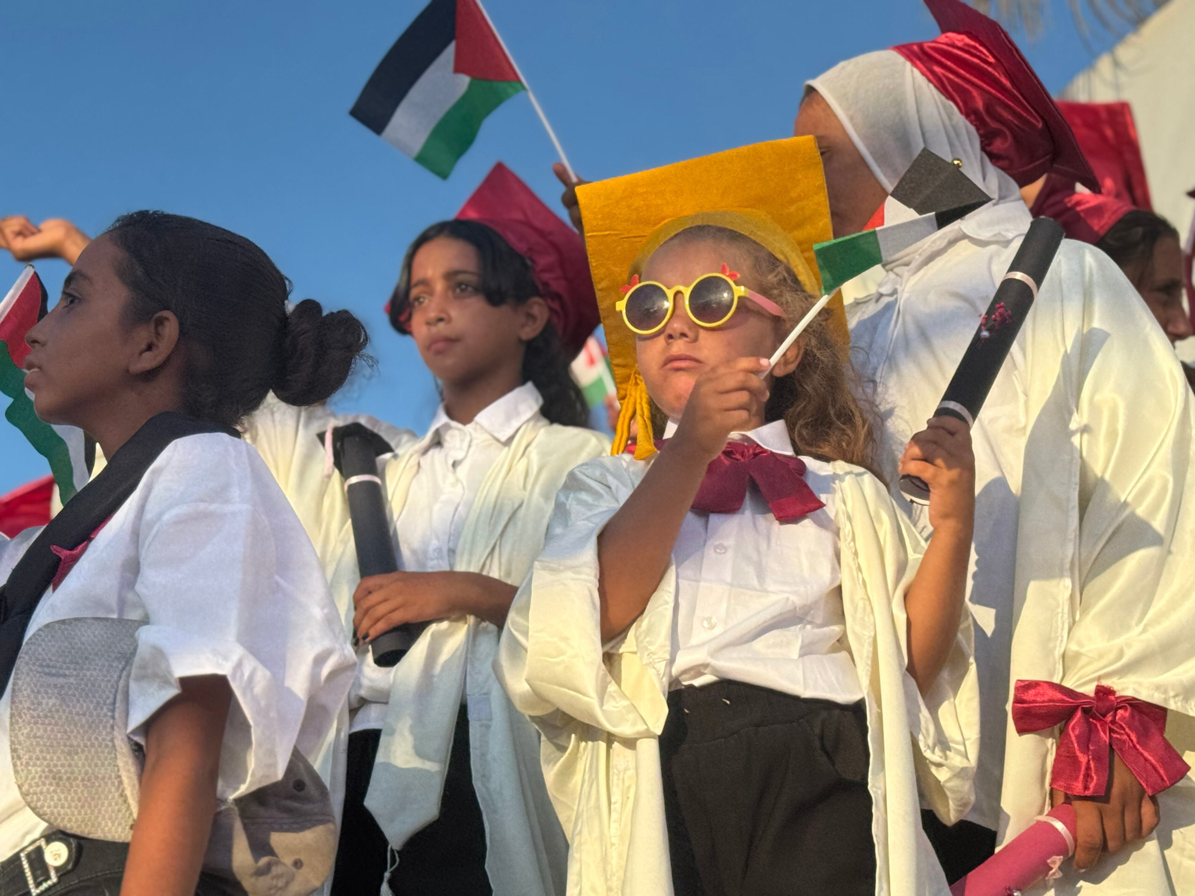 Tears at Gaza graduation ceremony for children without parents to cheer ...