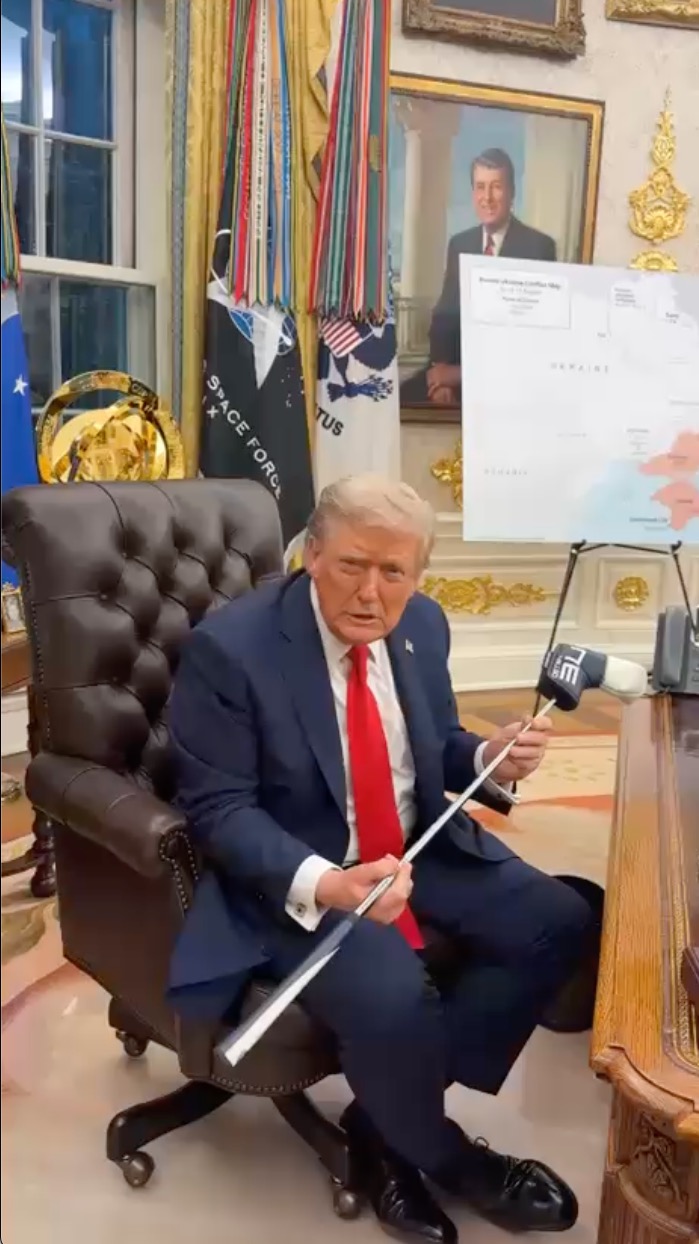 Zelensky gives Trump golf putter from Ukrainian soldier who lost leg in ...