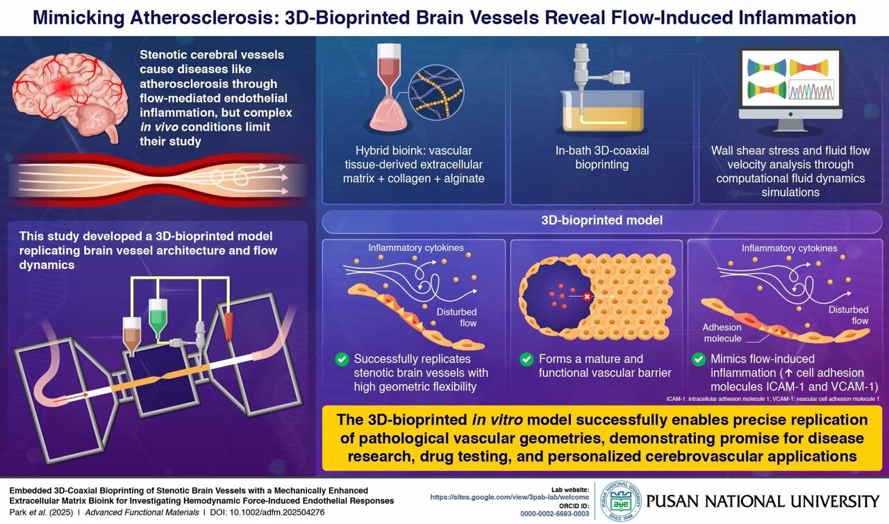 3D-printed brain vessels replicate human blood flow patterns