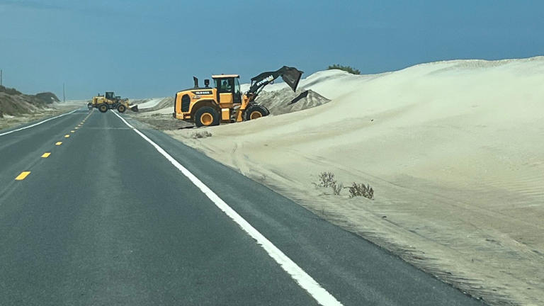 State crews shoring up Highway 12 before Erin