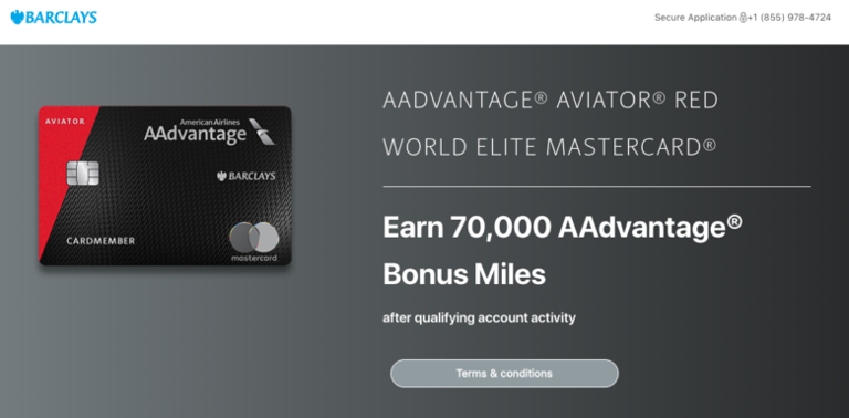 New AAdvantage Aviator Red Card Welcome Bonus Offer [Earn 70K Miles]