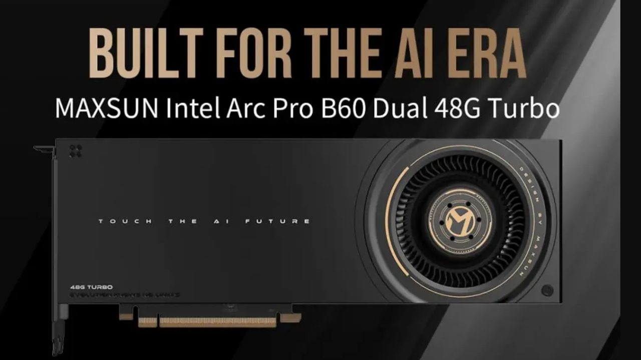 A dual Intel GPU graphics card with 48GB of VRAM has gone on sale for ...
