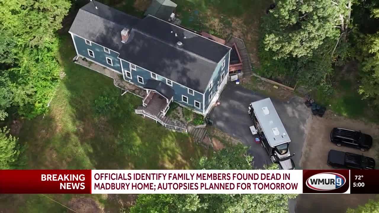 Identities released of four family members found dead at Madbury home