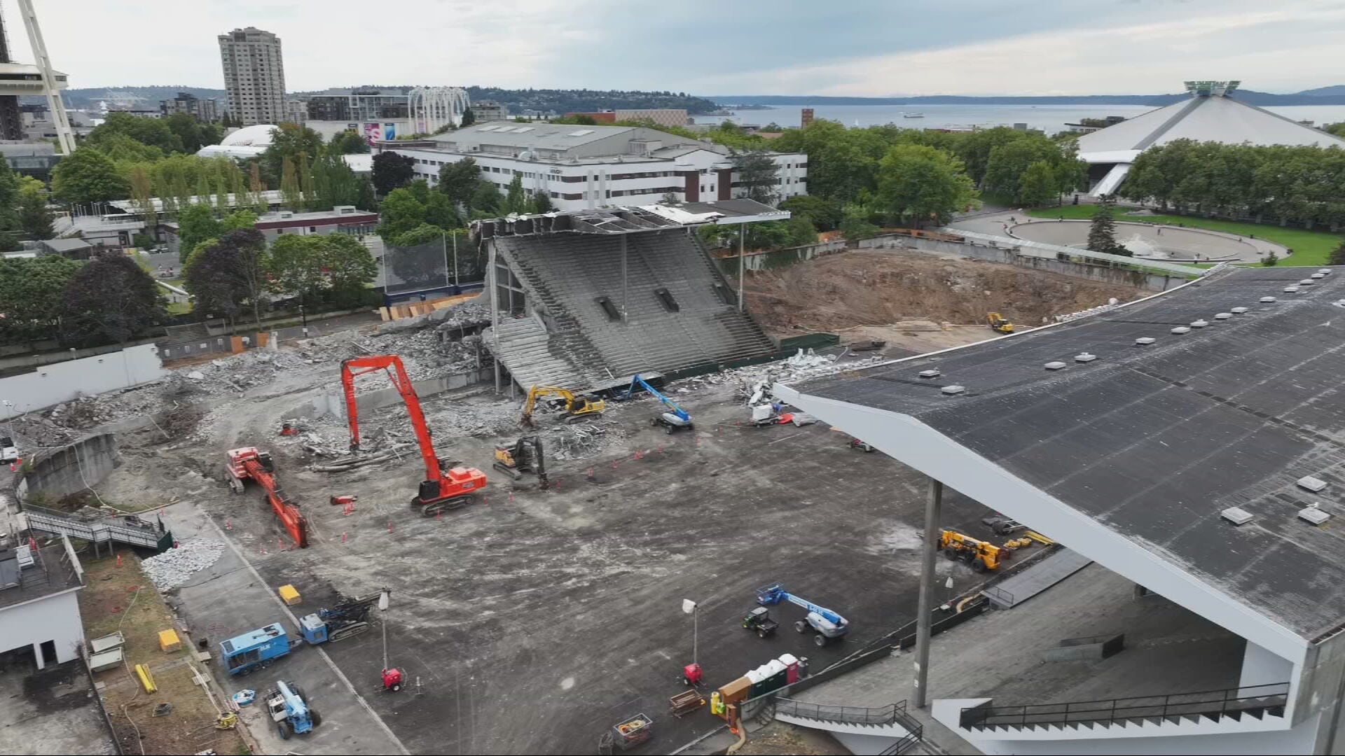 Demolition of Seattle Center’s Memorial Stadium continues