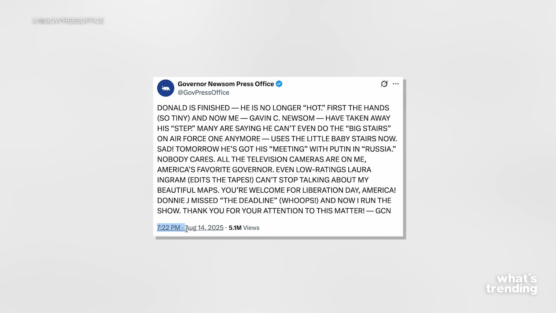 This 29-year-old is crafting Governor Newsom’s viral all-caps posts