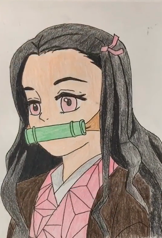 Nezuko Drawing from Demon Slayer – Cute Anime Fan Art
