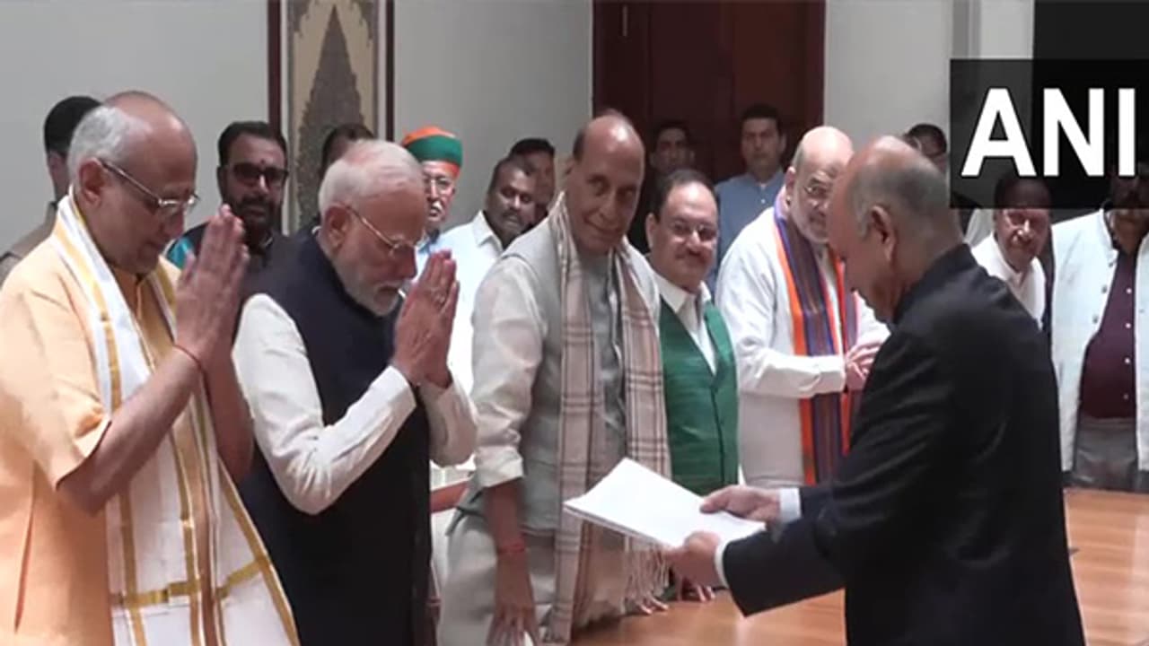 NDA's VP candidate CP Radhakrishnan files nomination papers in presence ...