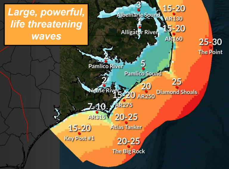 Tropical storm, storm surge warnings in effect for OBX