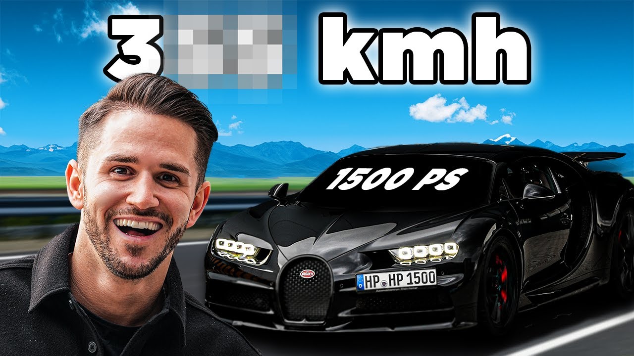 1500 PS Bugatti Chiron Sport 3xx km/h auf der Autobahn