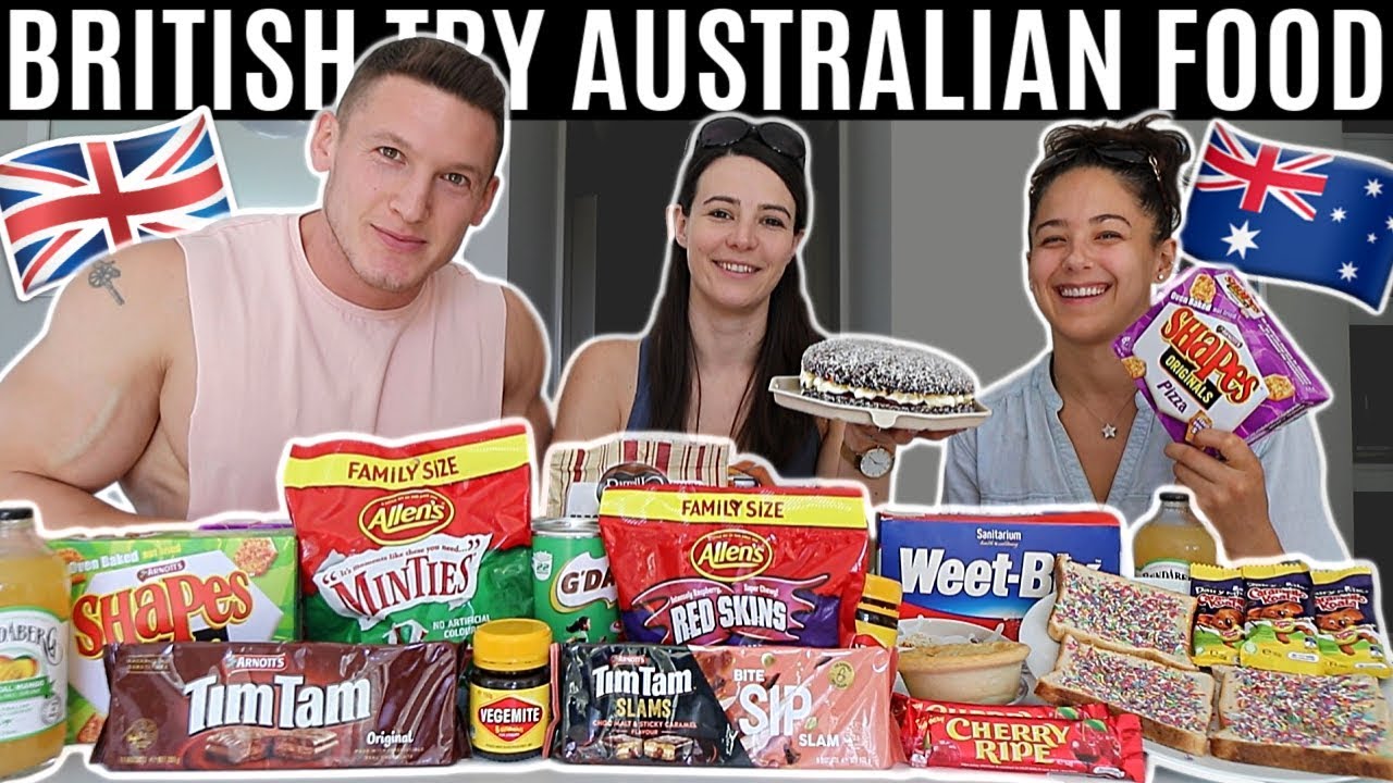 BRITISH try AUSTRALIAN SNACKS & FOOD for the FIRST TIME!