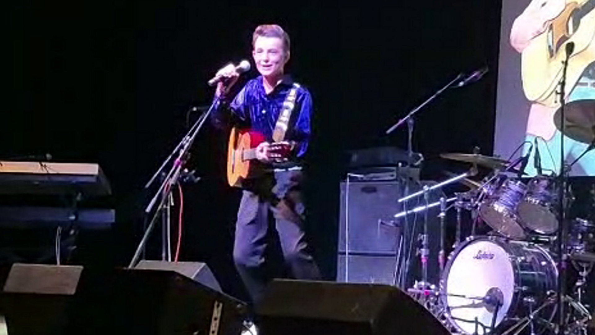Britain's youngest Elvis tribute act plays at Presley's Graceland home