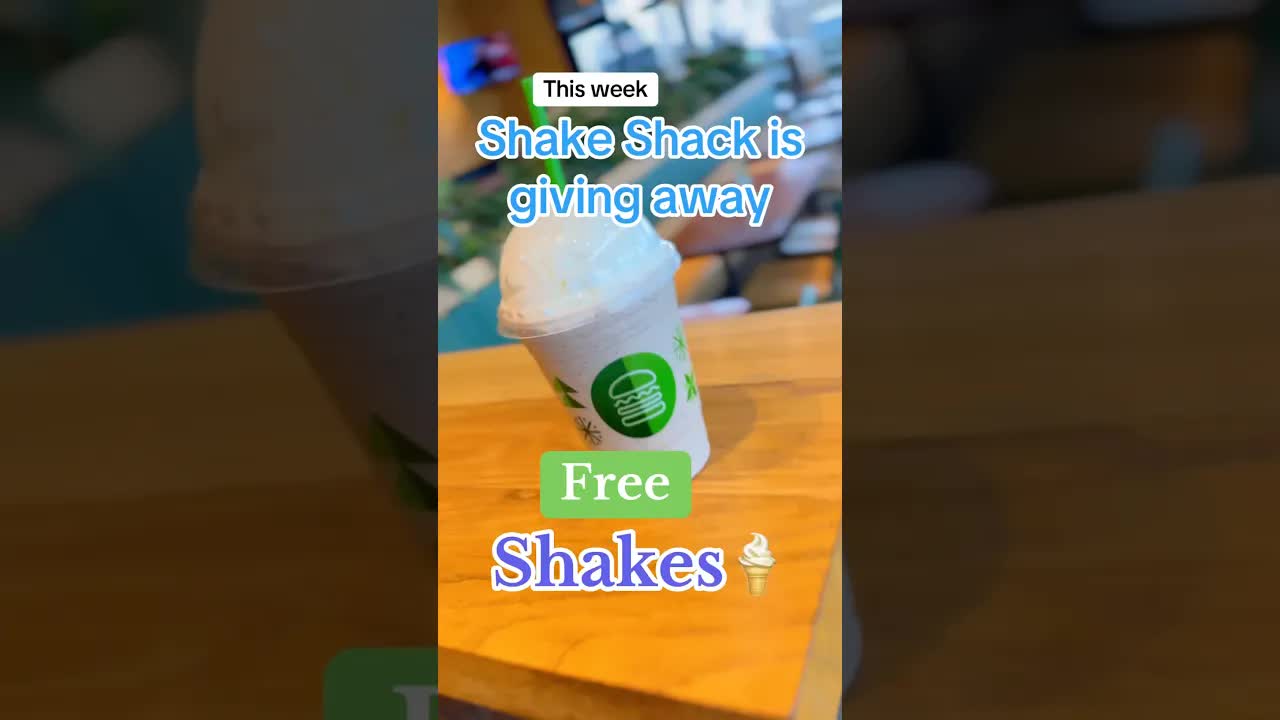 shake shack is giving away free shakes with promo code