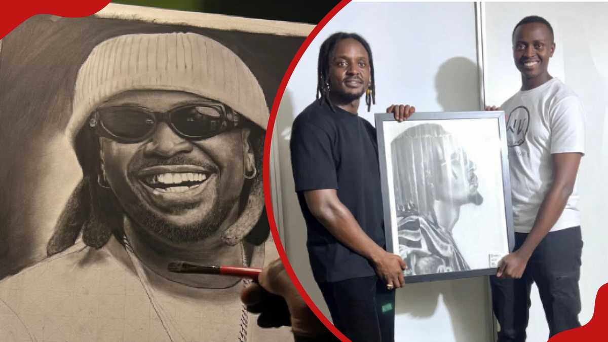 Kenyan man who studied engineering turns to drawing to make living ...