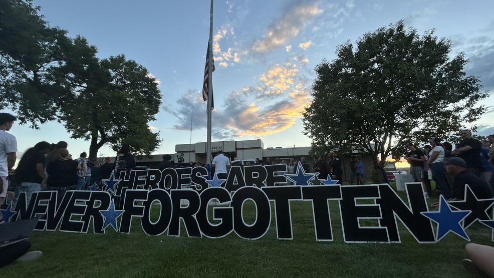 Vigil held in Tremonton in honor of officers killed during domestic ...