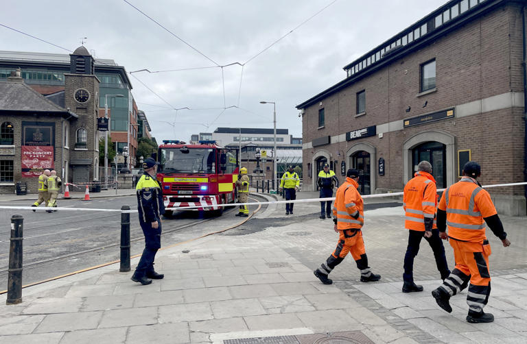 Luas services to Docklands paused for at least a week after gas fire