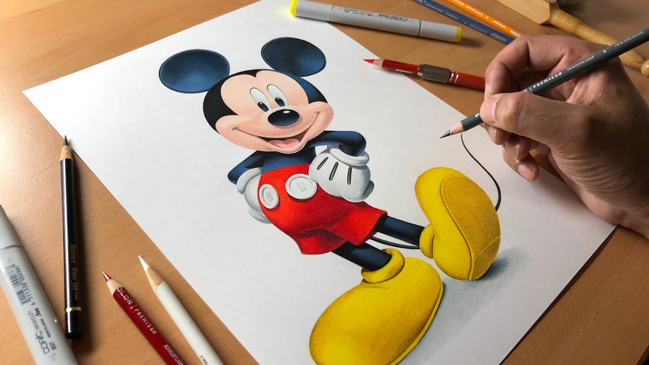 Drawing Mickey Mouse Timelapse