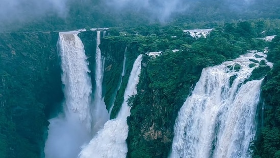 WATCH: Karnataka's Jog Falls roars back to life as torrential rains ...