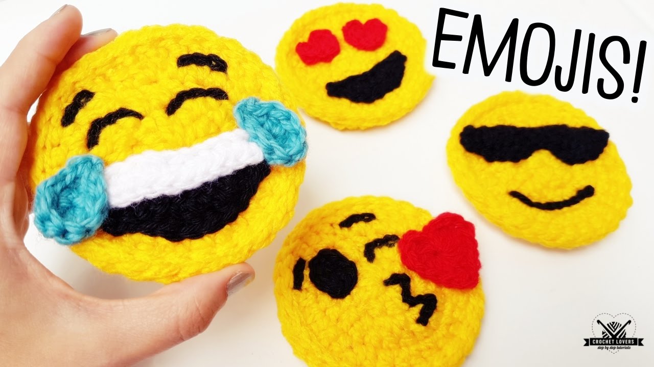 How to crochet cute emoji faces step by step tutorial