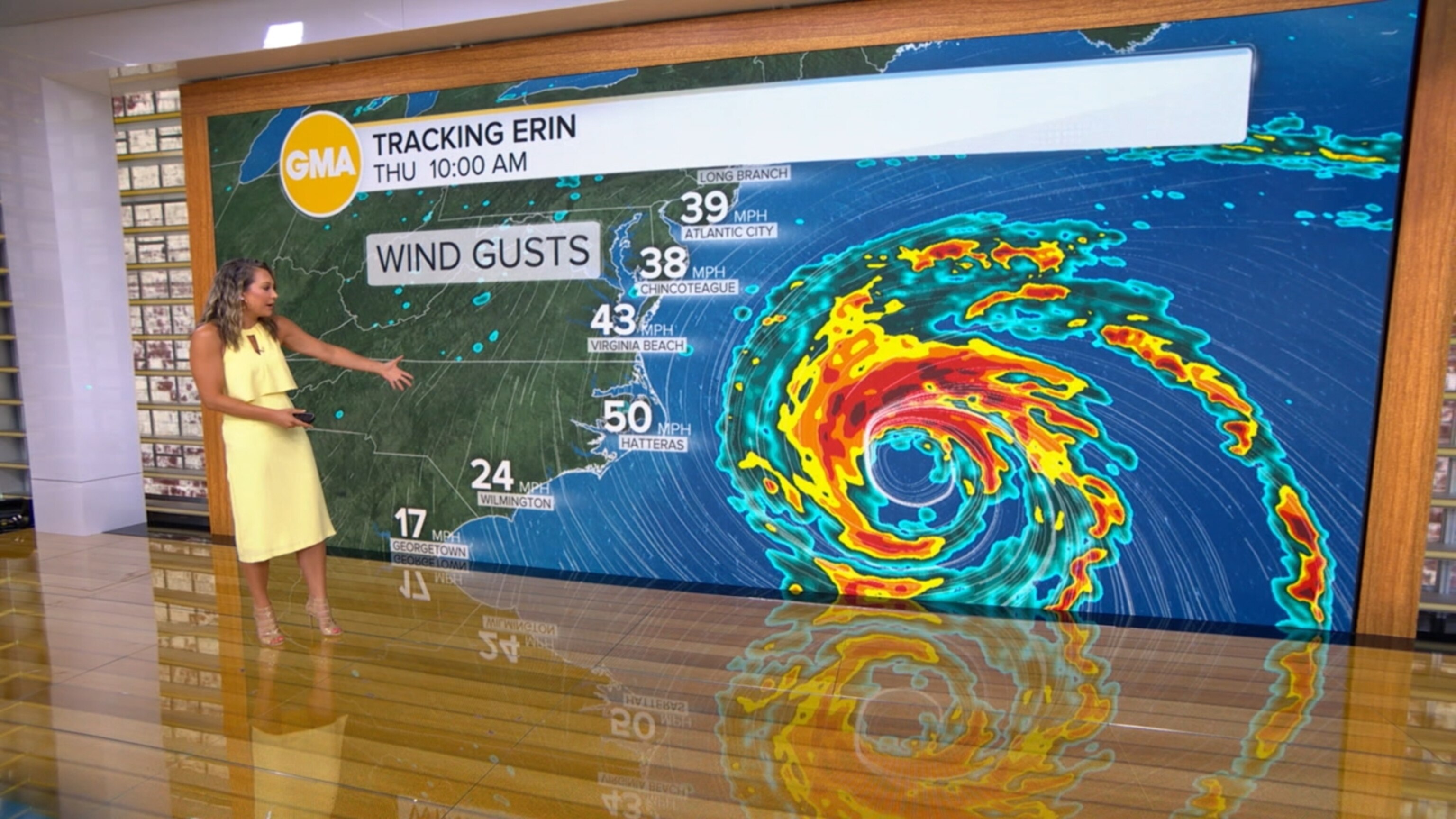 Hurricane Erin’s latest path