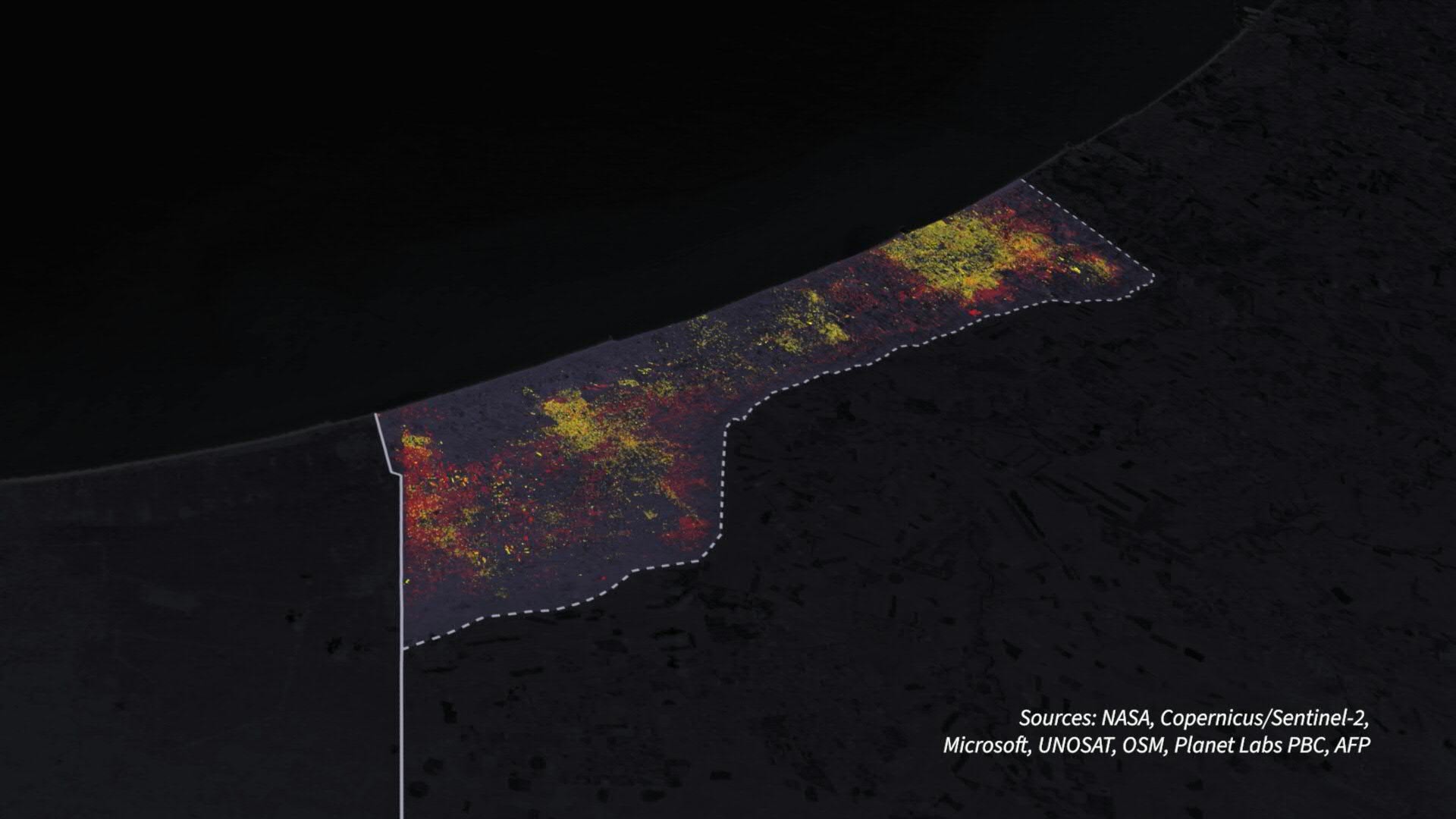 ANIMATED MAP: damaged buildings in the Gaza Strip