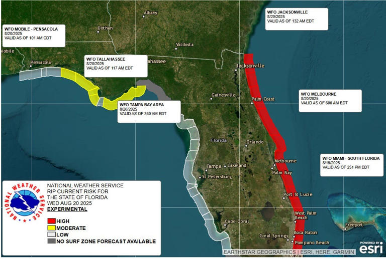 Category 2 Hurricane Erin getting stronger east of Florida. See ...