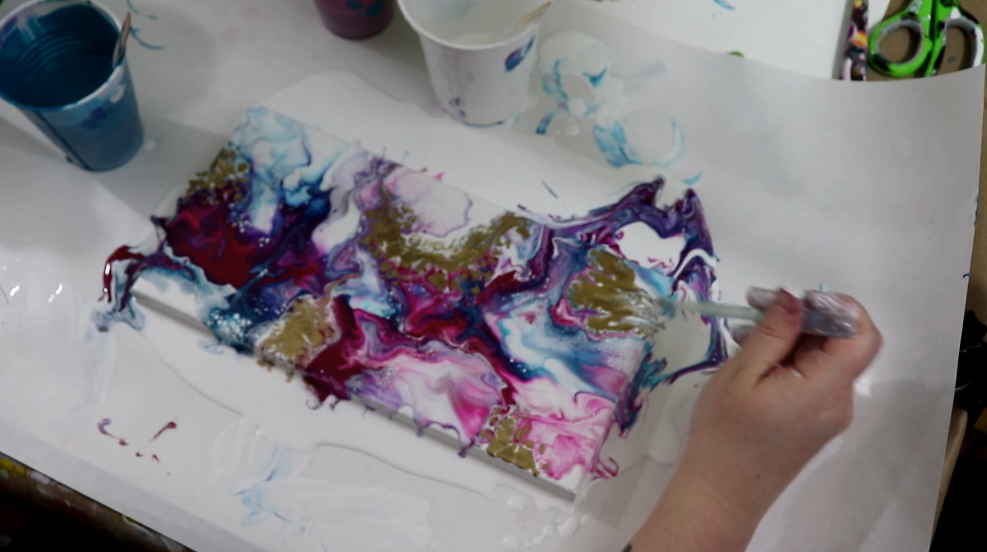 Mixed Media Dutch Pour | Fluid Abstract Art Technique