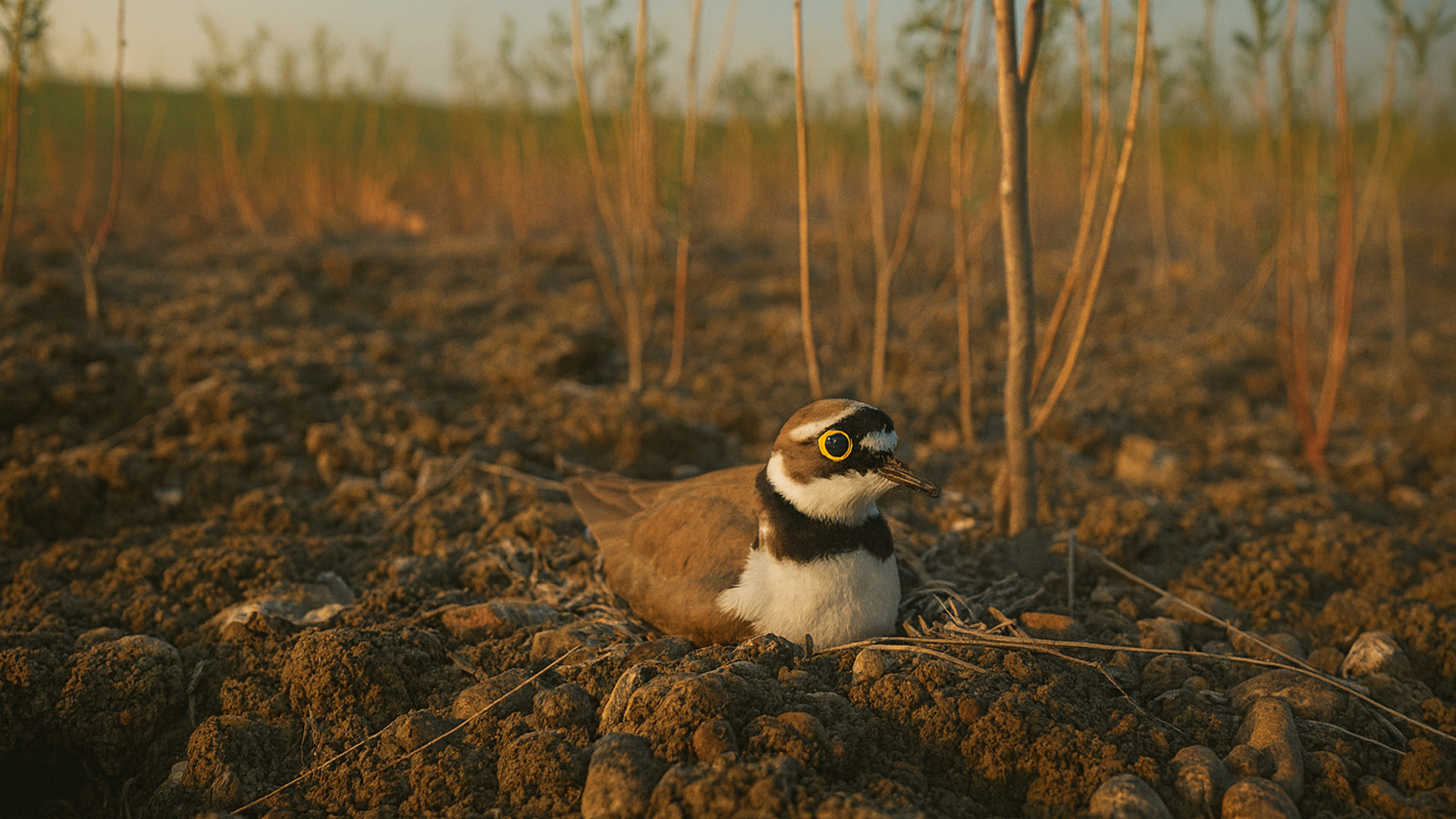 Little Ringed Plover – Nesting on a Pond Shore