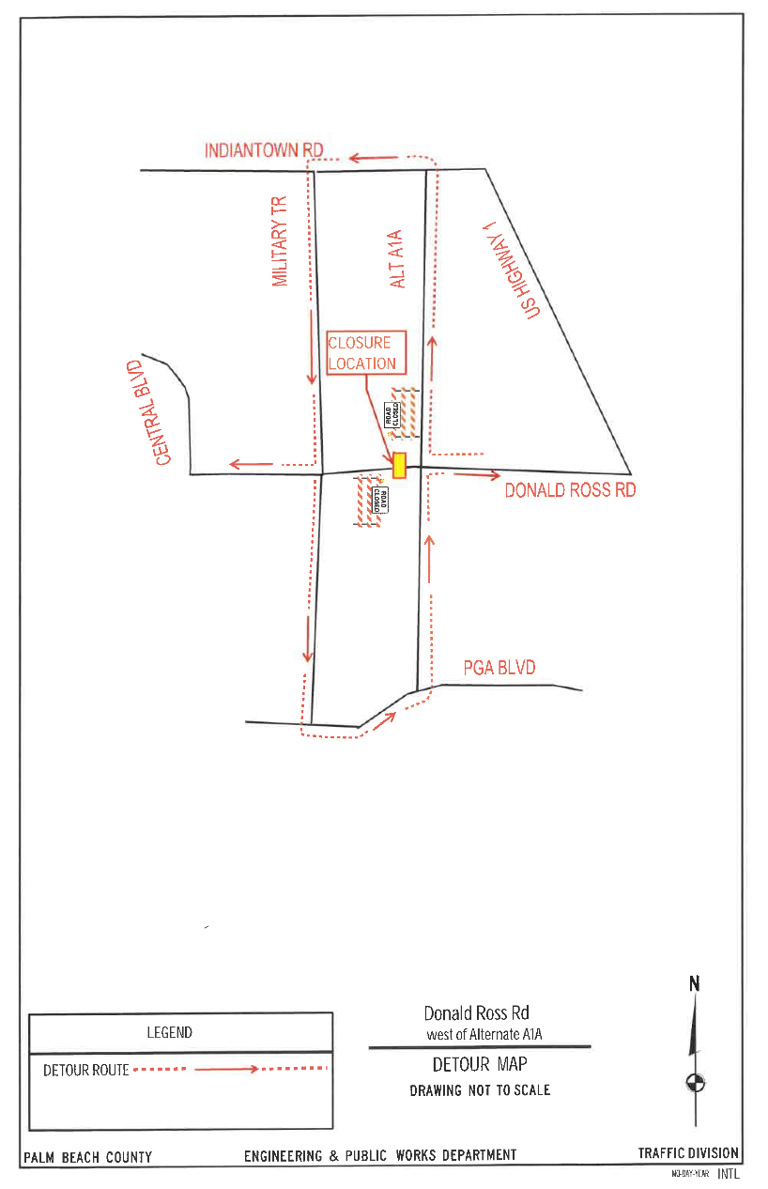 Donald Ross Road, Northlake Boulevard will close this week and next ...