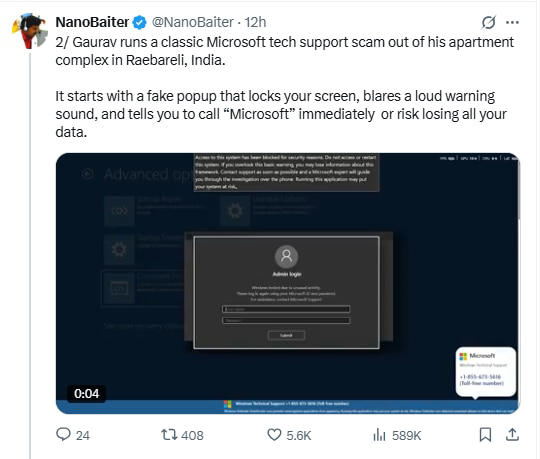 UP man's reaction goes viral after X user exposes his alleged Microsoft ...