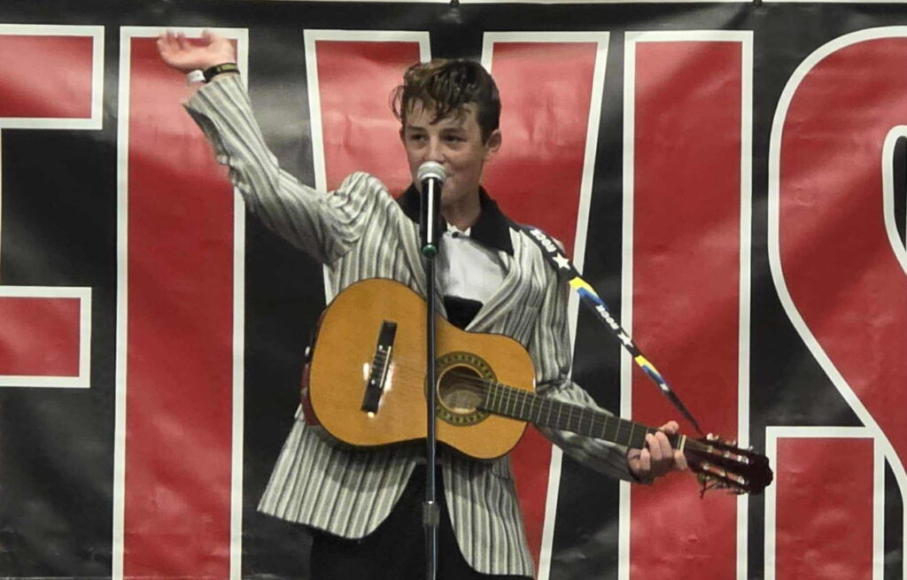 Britain’s youngest Elvis tribute act plays at Presley’s Graceland home