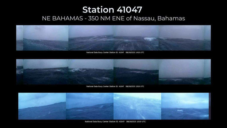 Walls of water 30 feet high churned up by Hurricane Erin. See NOAA buoy ...
