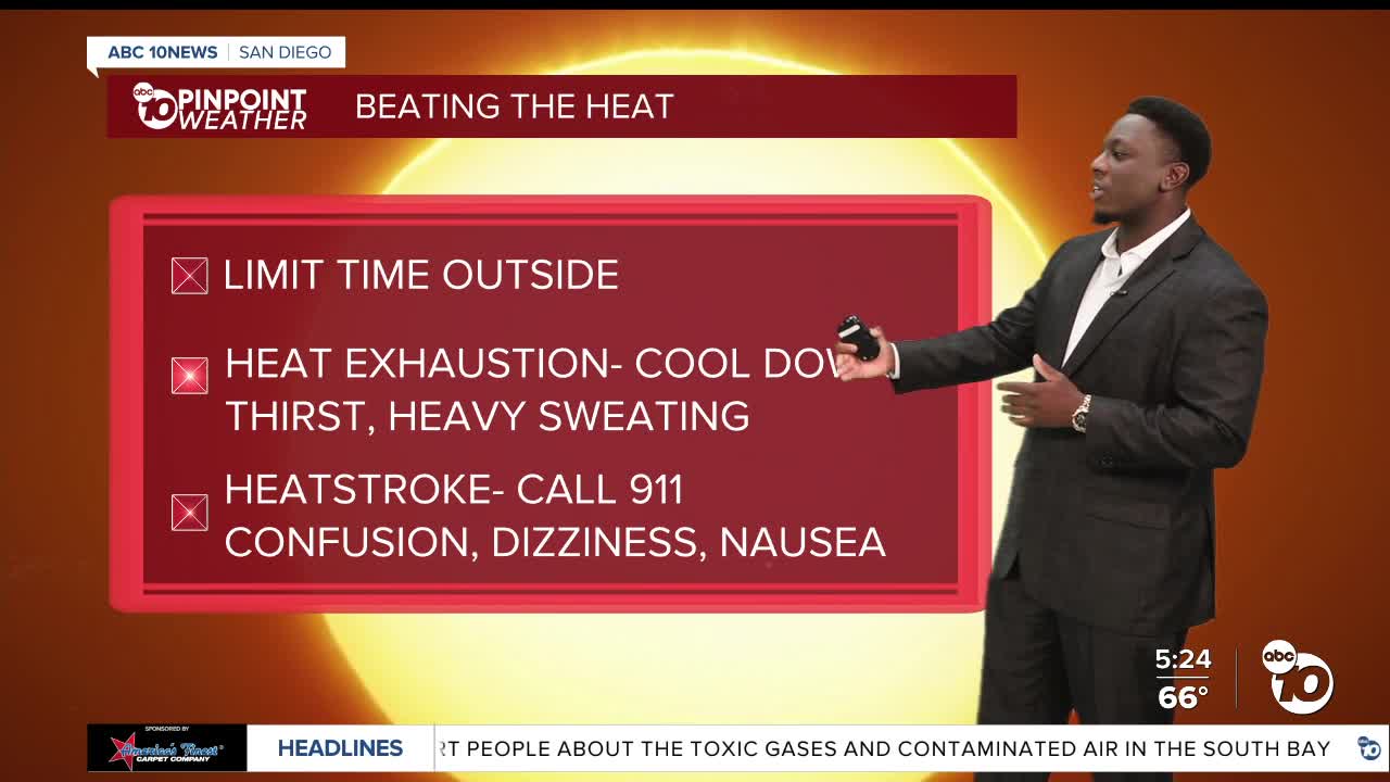 ABC 10News Pinpoint Weather with Moses Small: Dangerous heat next few days