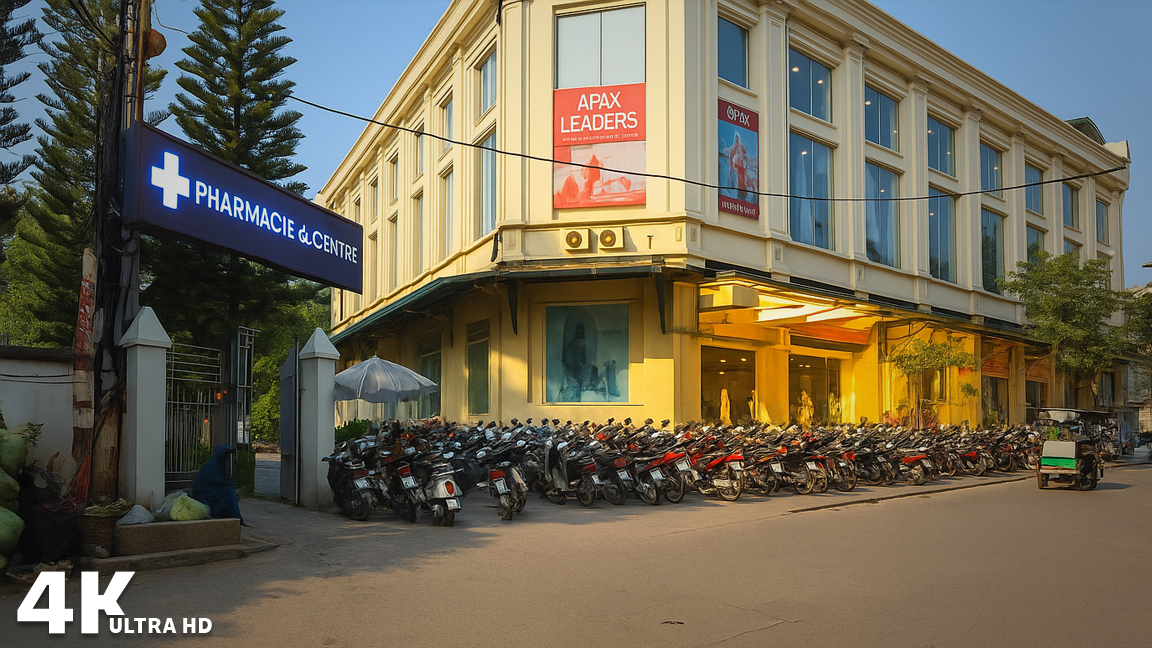 Walking Tour of Hanoi Old Quarter in Vietnam at Dusk (4K)