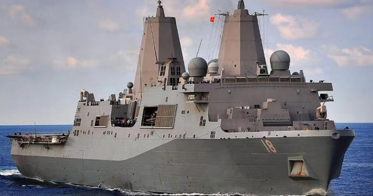 Fire erupts aboard USS New Orleans near Okinawa, Japan Coast Guard ...