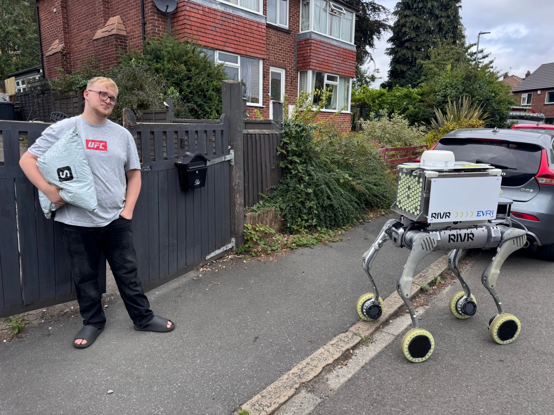 We went out with the Evri robot dog in Leeds